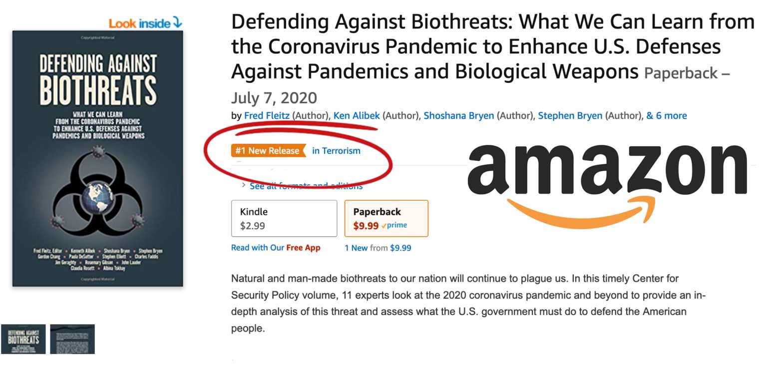 Center's biothreats book is #1 on Amazon list - Center for Security Policy